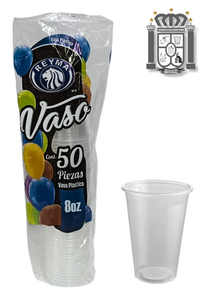 Vaso de plático Reyma 8oz pq/100 pzas – Imperial Food Service